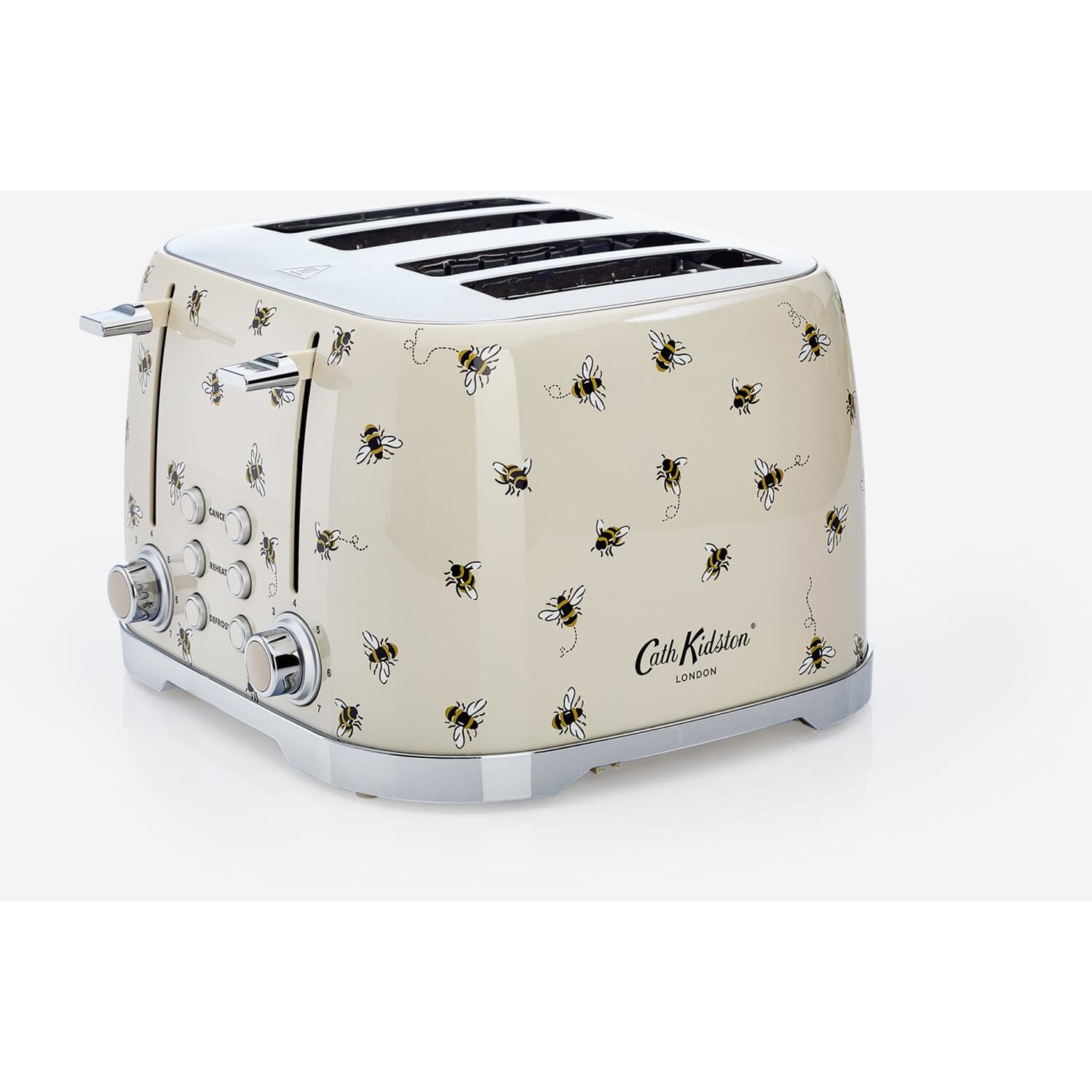4 Slice Toaster Cream with Bees