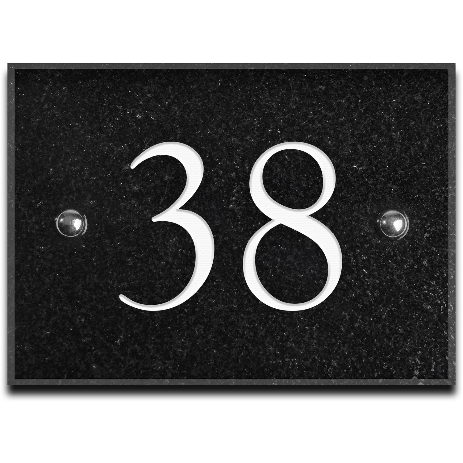 Black Granite House Number 38