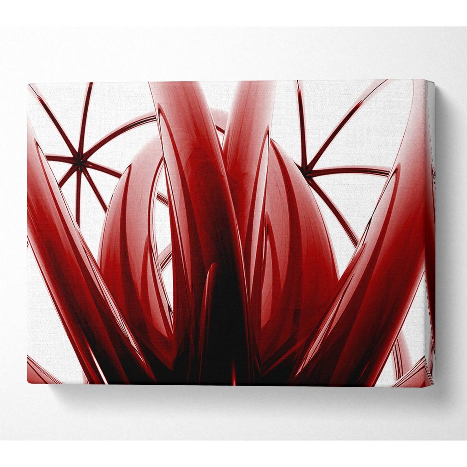 Two Sides Red Canvas Print Wall Art