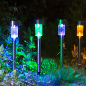 LED Rainbow Solar Outdoor Ground Plug Garden Light