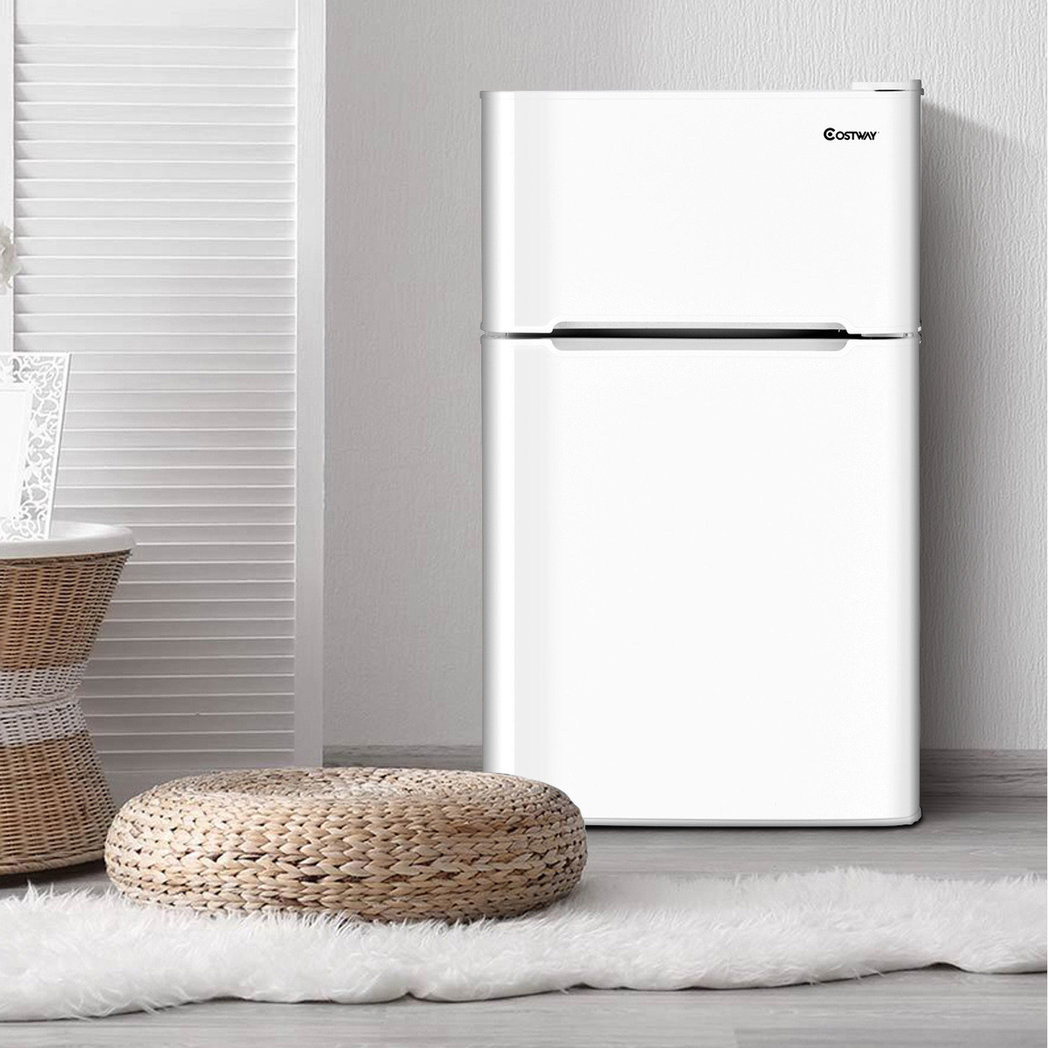 Costway 90 L Compact Refrigerator-White