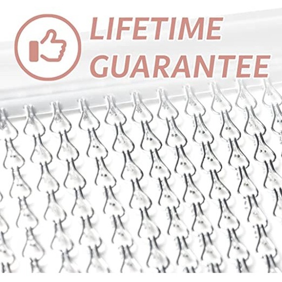 GlamHaus Heavy Duty Metal Fly Screen Aluminium Chain Door Curtain