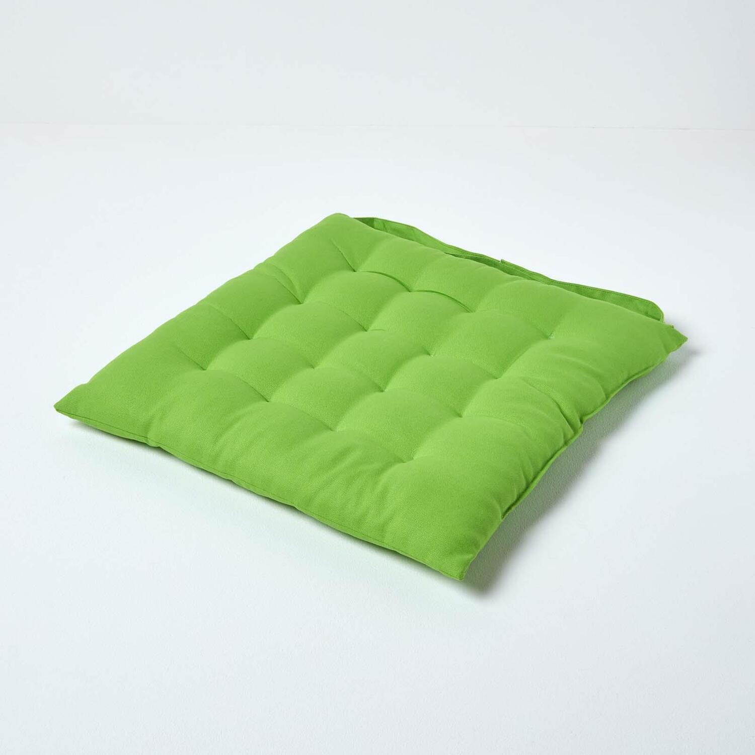 Solid Cotton Seat Pad with Button Straps