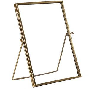 6x8" Standing Metal Photo Frame Rose Gold