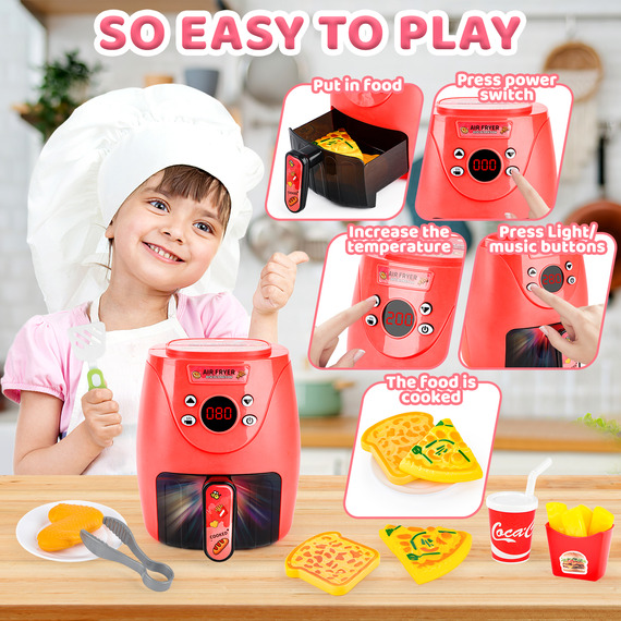 Kids Air Fryer and Kitchen Play Set