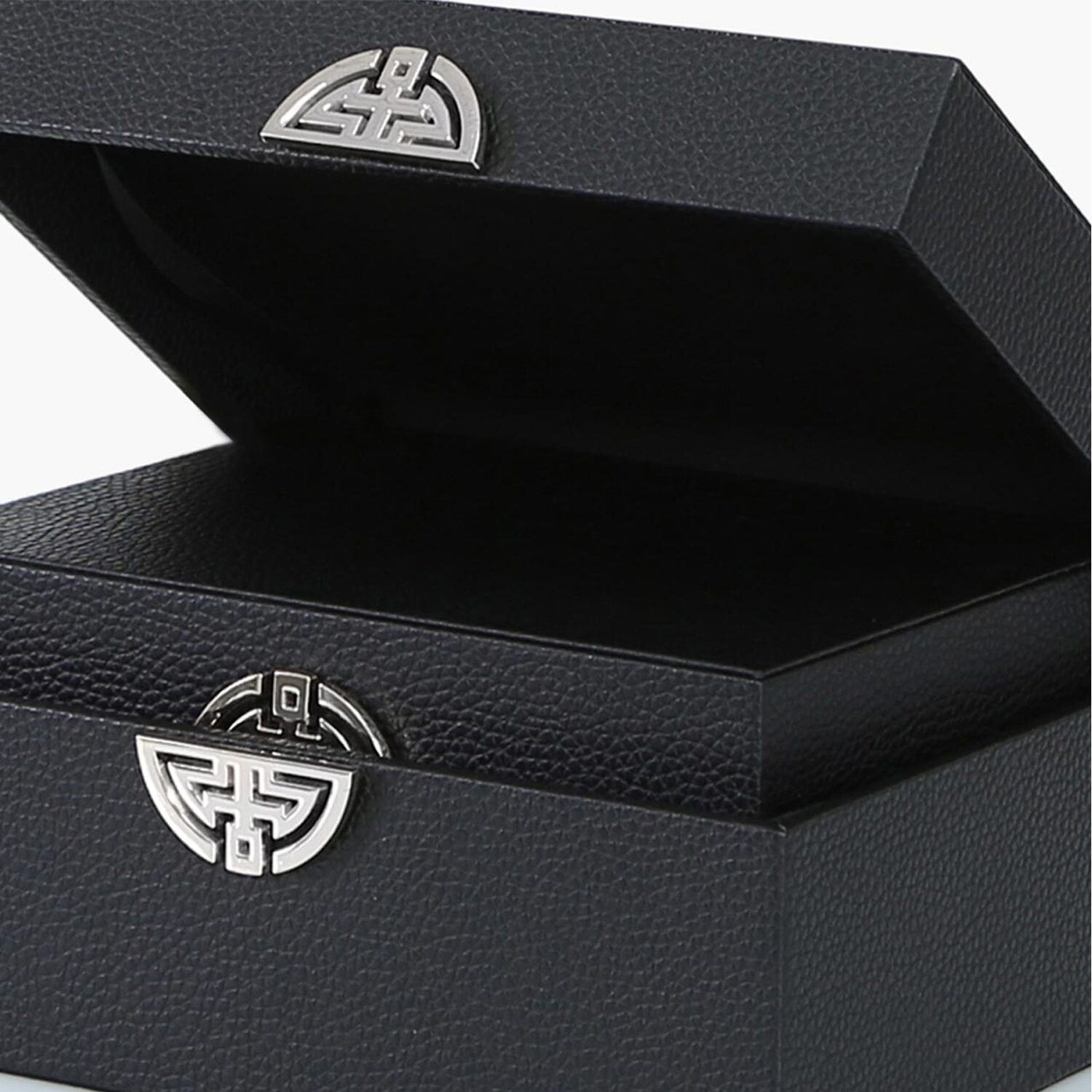 Set of 2 Chic Faux Leather Jewellery Boxes