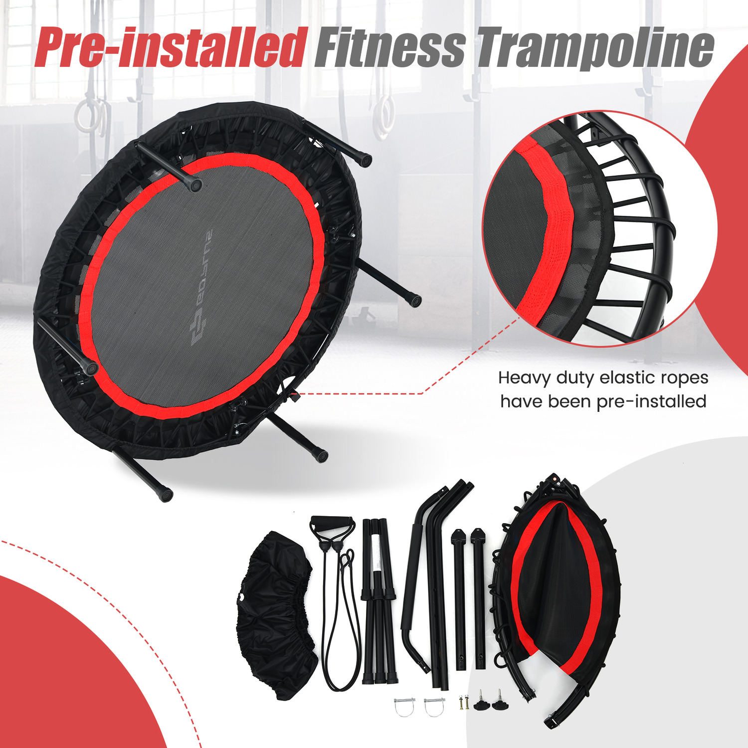 Mini Trampoline Foldable Fitness Rebounder