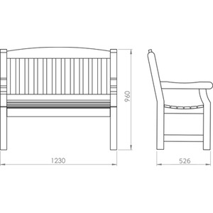 Carlton 2 Seater 4ft Bench Pressure Treated