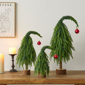 Crooked Neck Christmas Tree Home Desktop Ornament