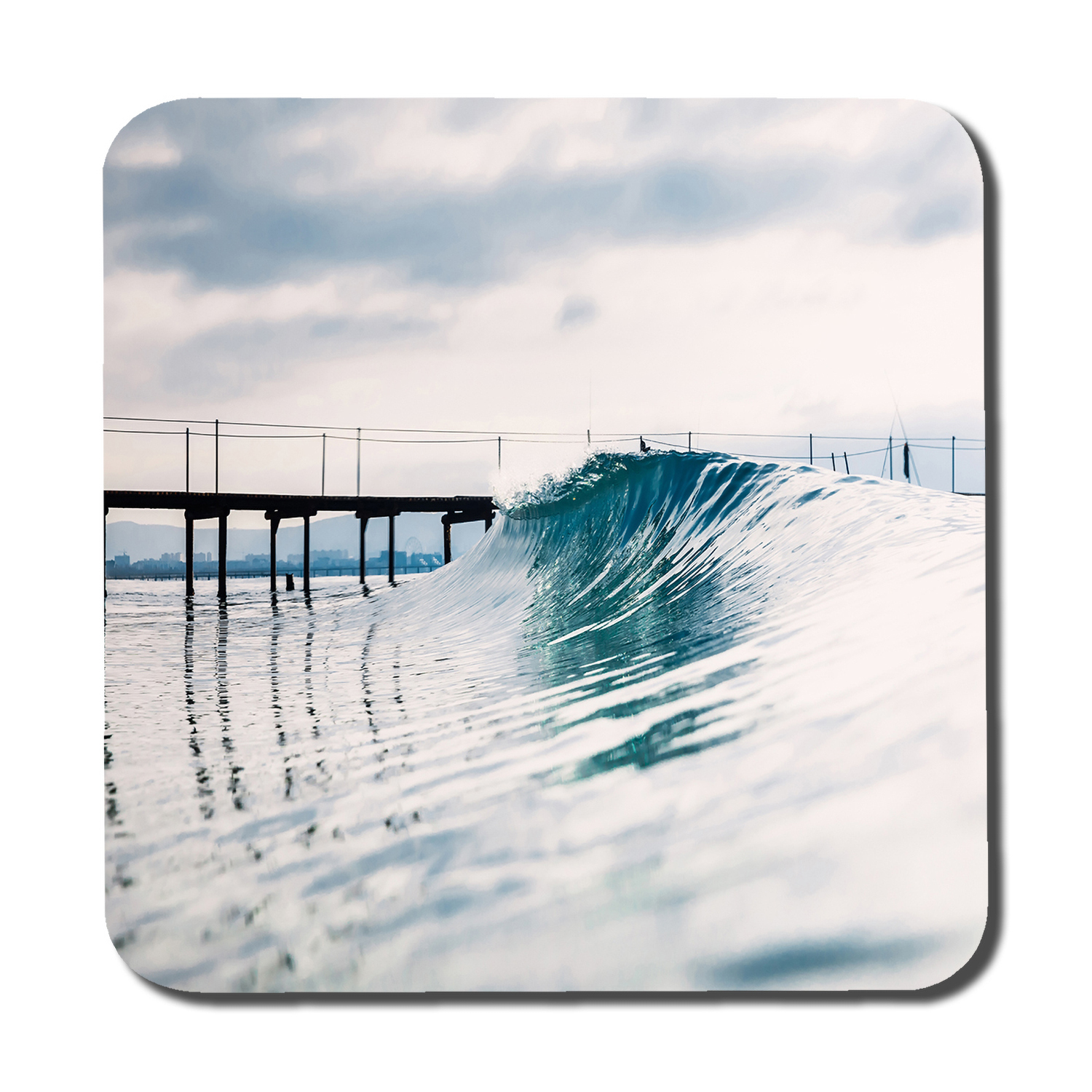 Ocean ideal wave in ocean. Breaking blue waves Designer Coaster Set