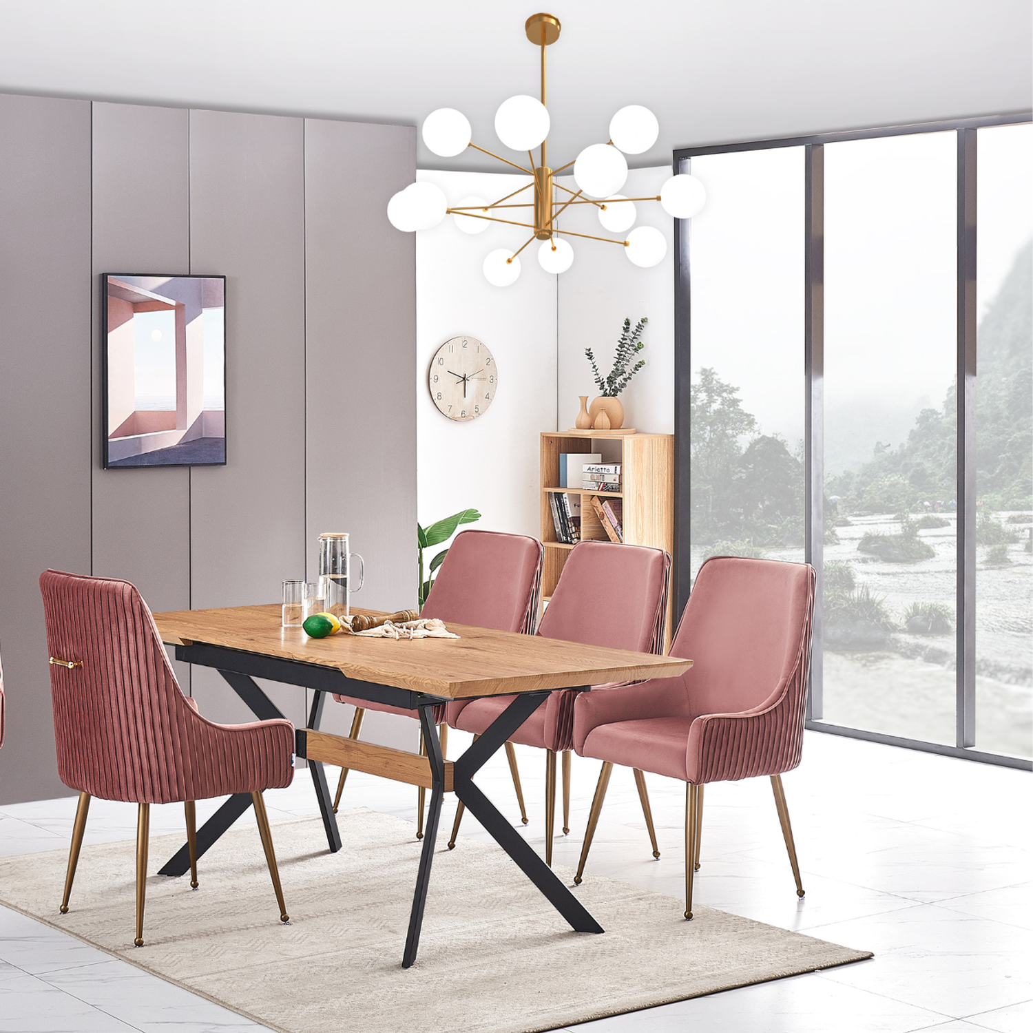 Soho Blaze LUX Dining Set with a Table and 4 Chairs