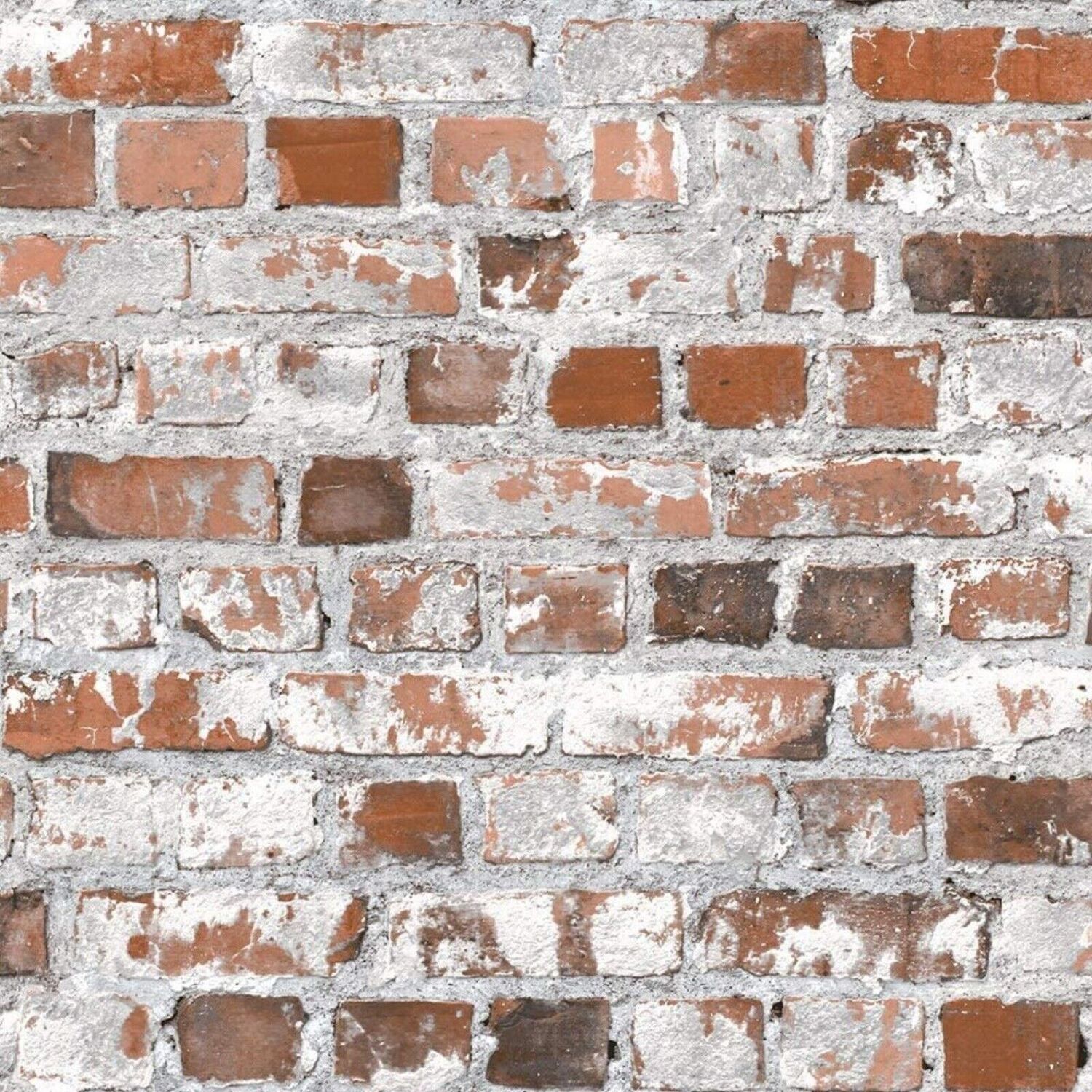 Stone Brick Wall Rustic Red Grey Grout Thick Textured Realistic Urban ...