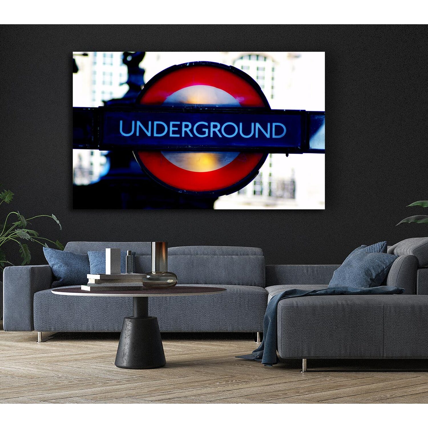 London Underground Sign Canvas Print Wall Art
