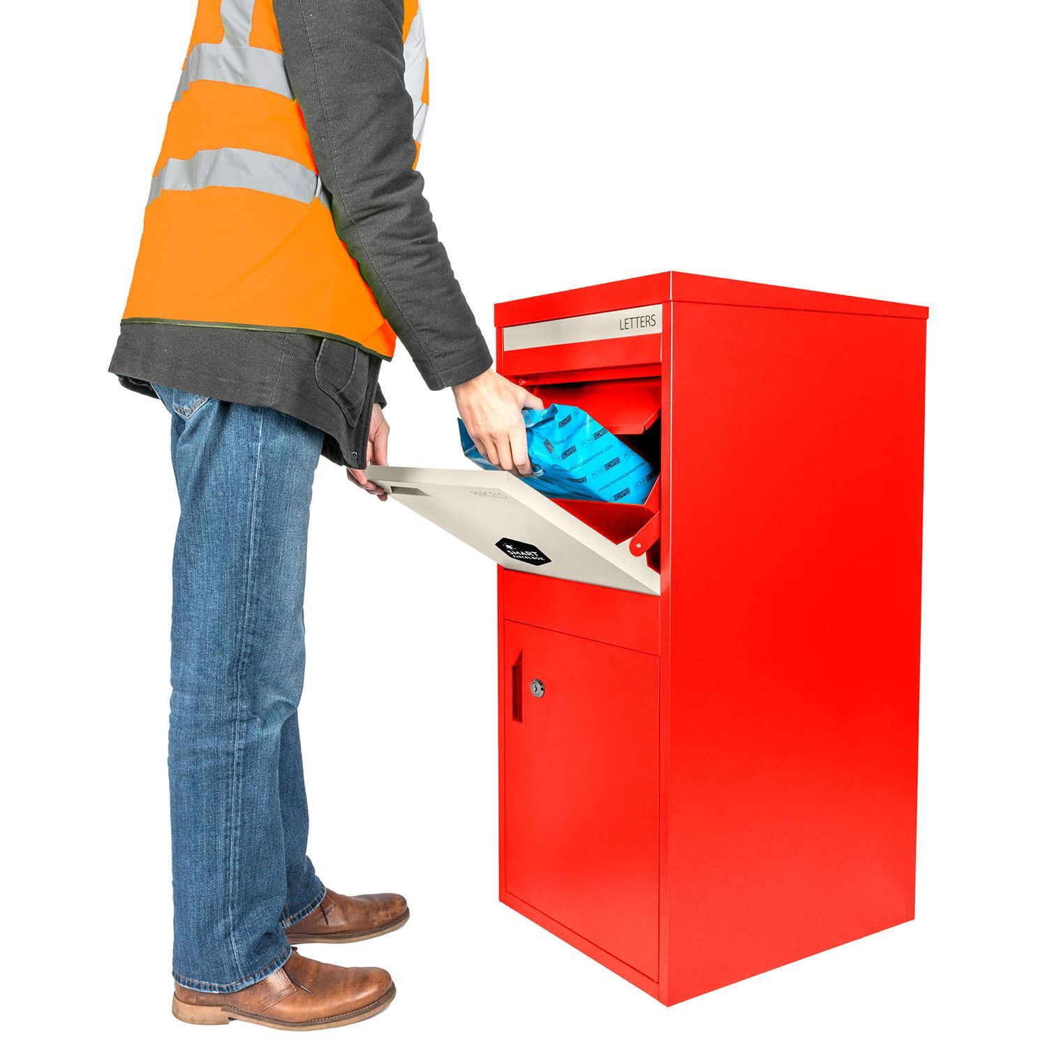 Smart Parcel Box - XL Front Rear Access Parcel and Postage Drop Box
