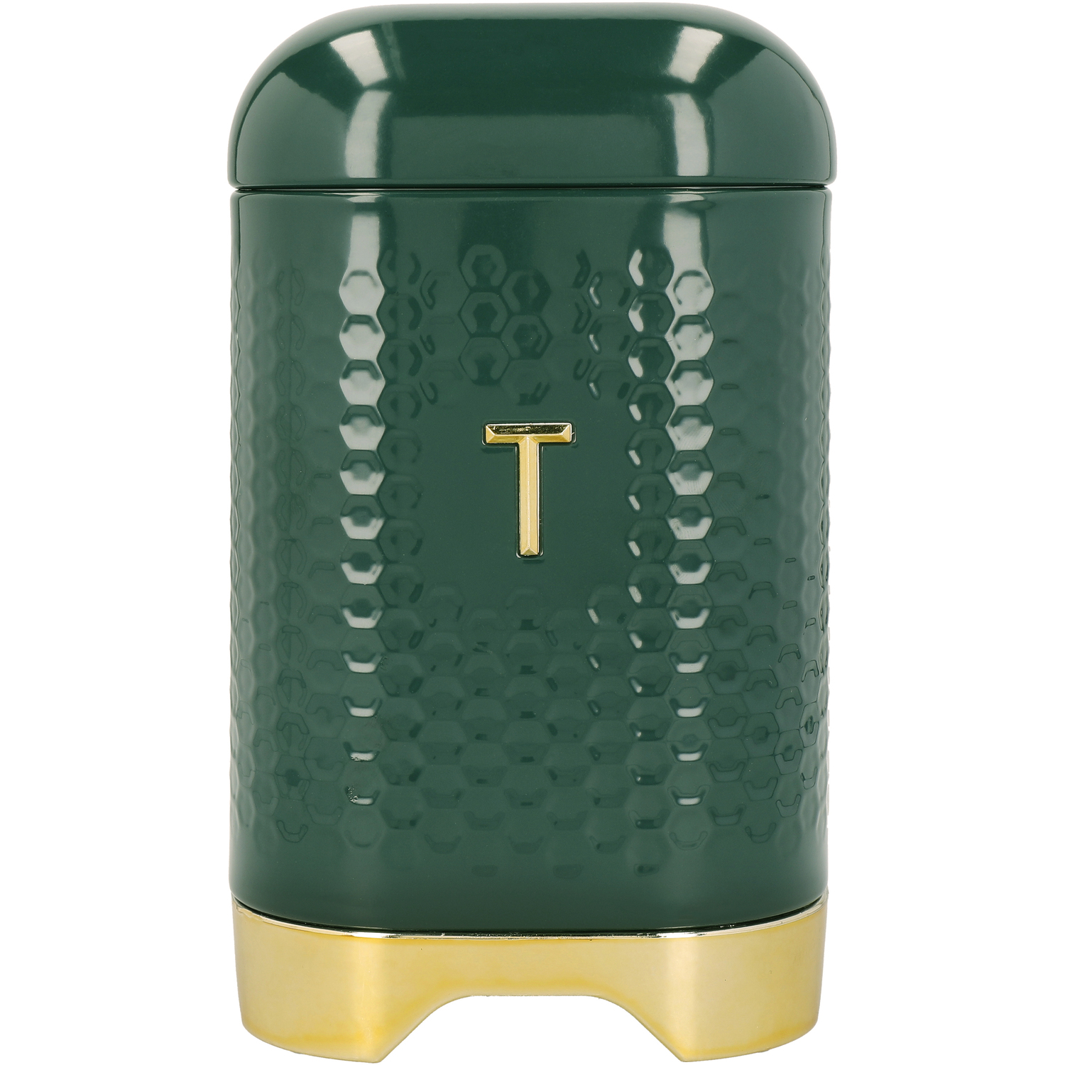 KitchenCraft Lovello Textured Geo Metal Tea Caddy