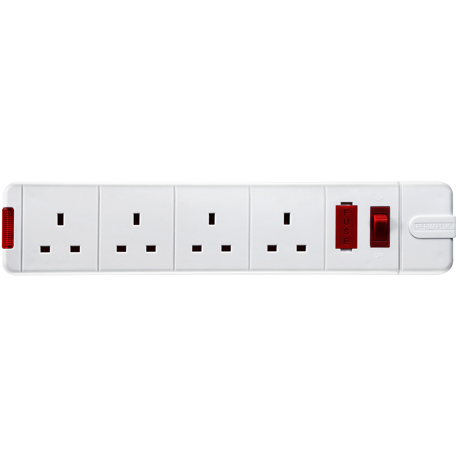 4 Socket Switched Fused Trailing Socket