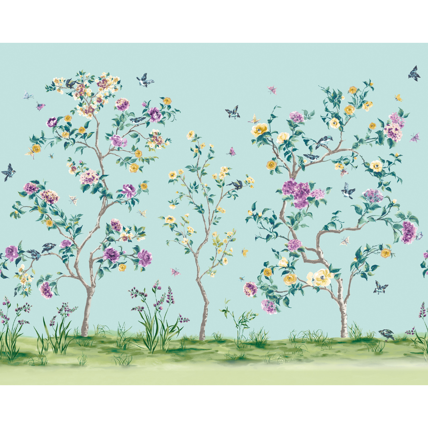 Oriental Flower Tree Wall Mural