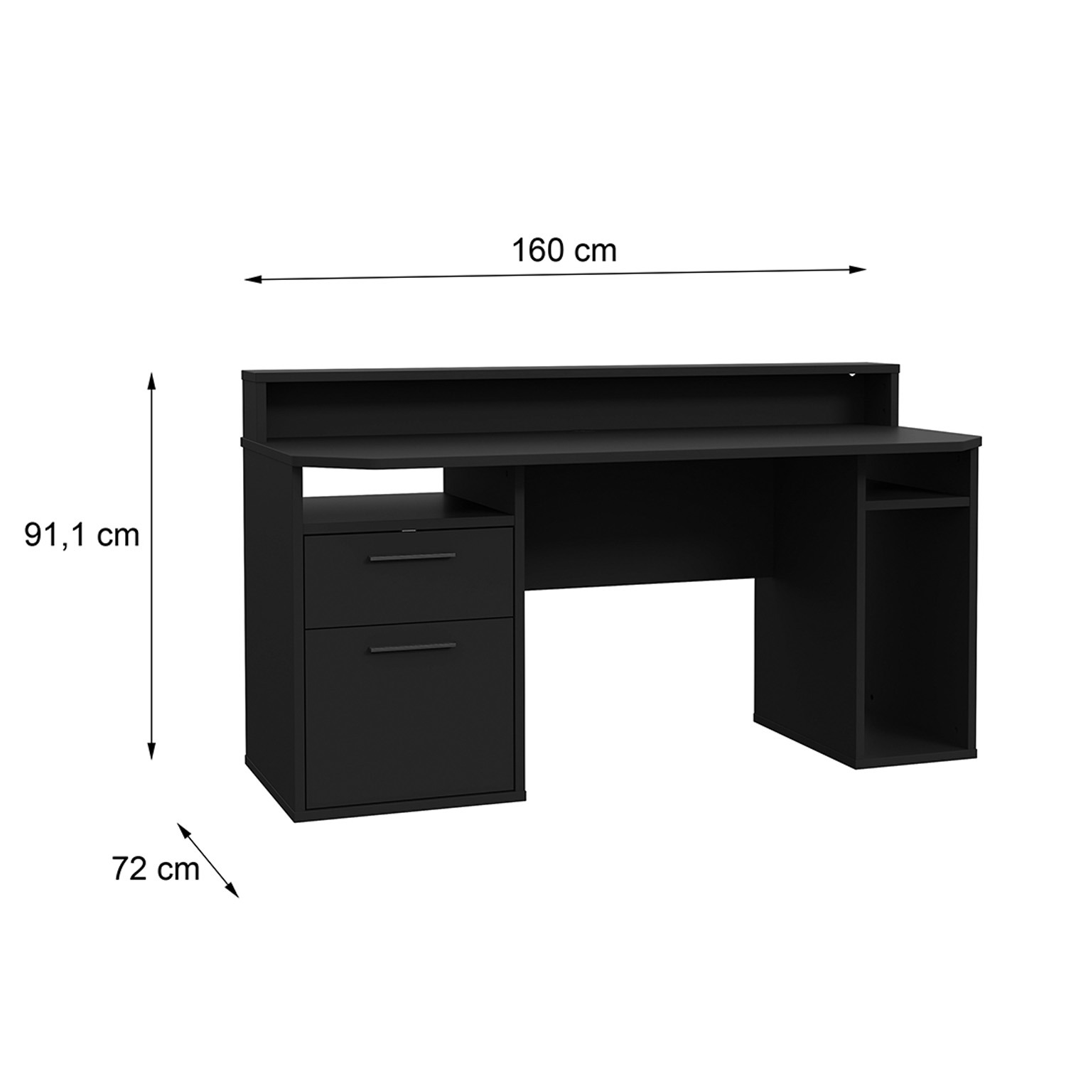Rest Relax Warrior Gaming Desk in White with RGB LED Lights