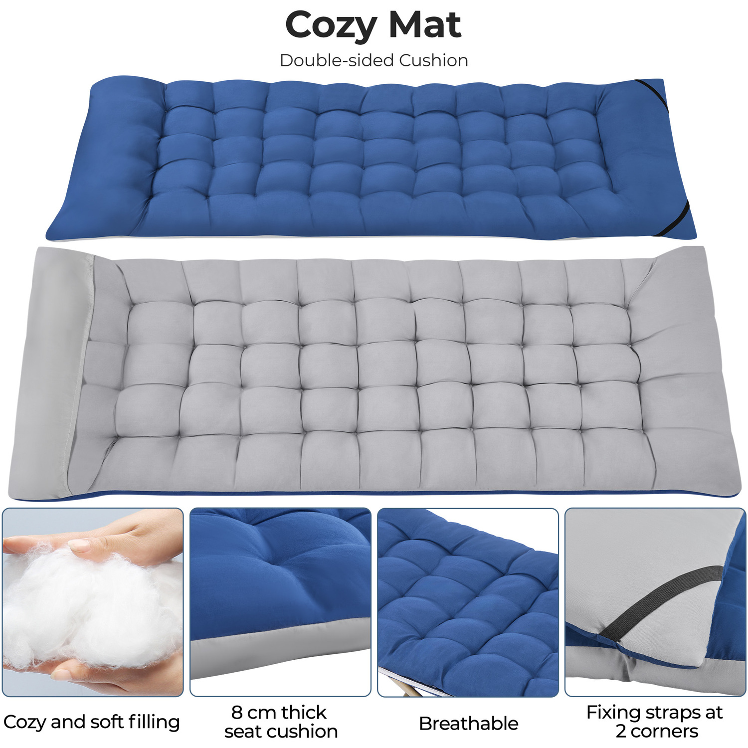 Outdoor Folding Camping Bed with Mat for Adults