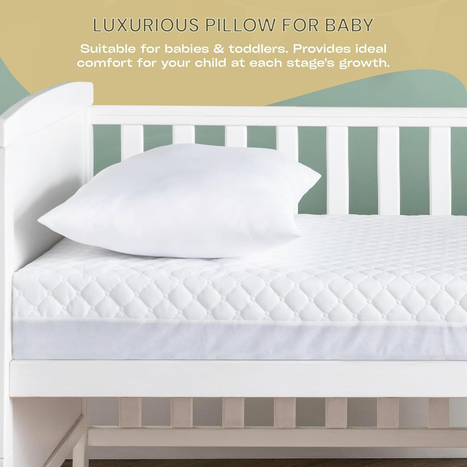 MotherPlus Polycotton Lightweight Cot Bed Pillow