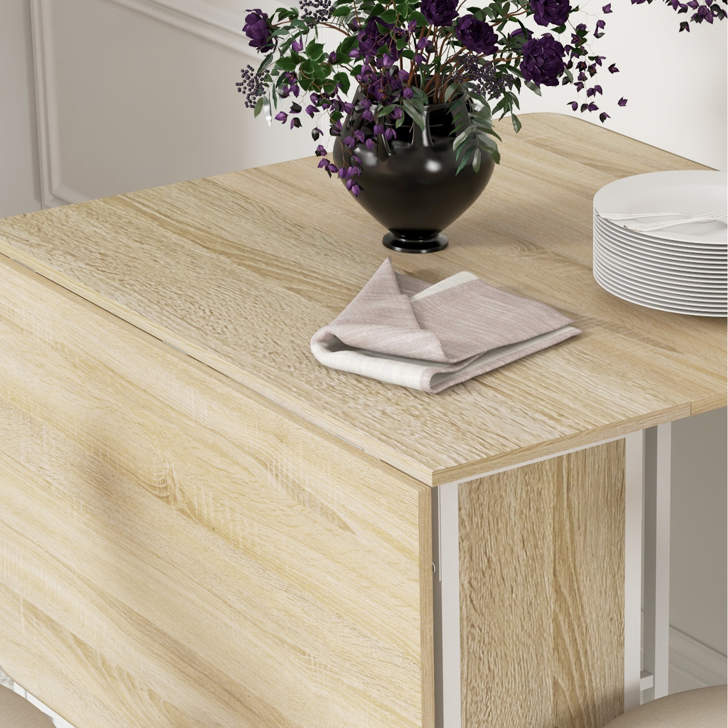 Mobile Drop Leaf Table Folding Kitchen Table