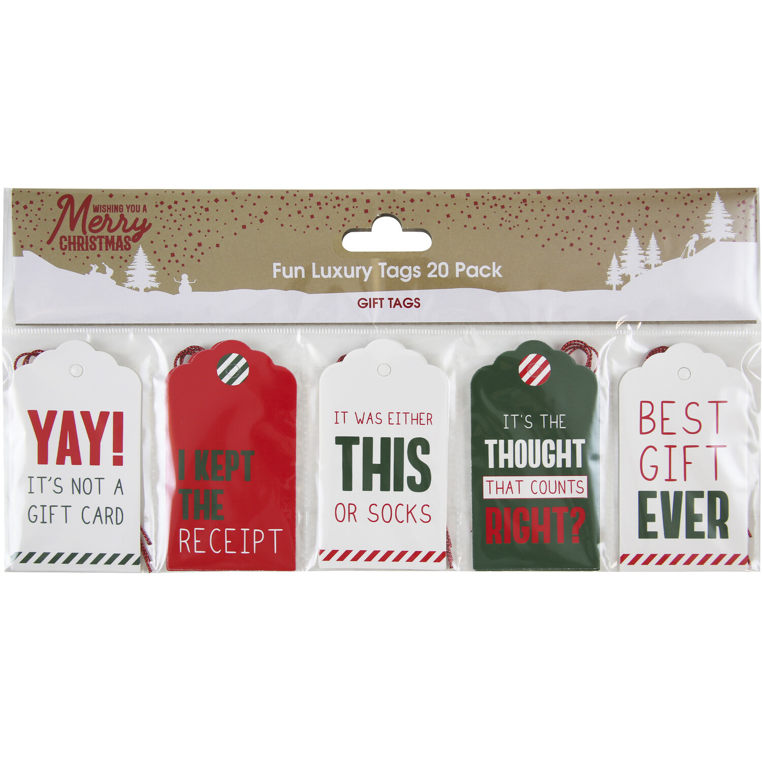 Pack of 20 Fun Gift Tags