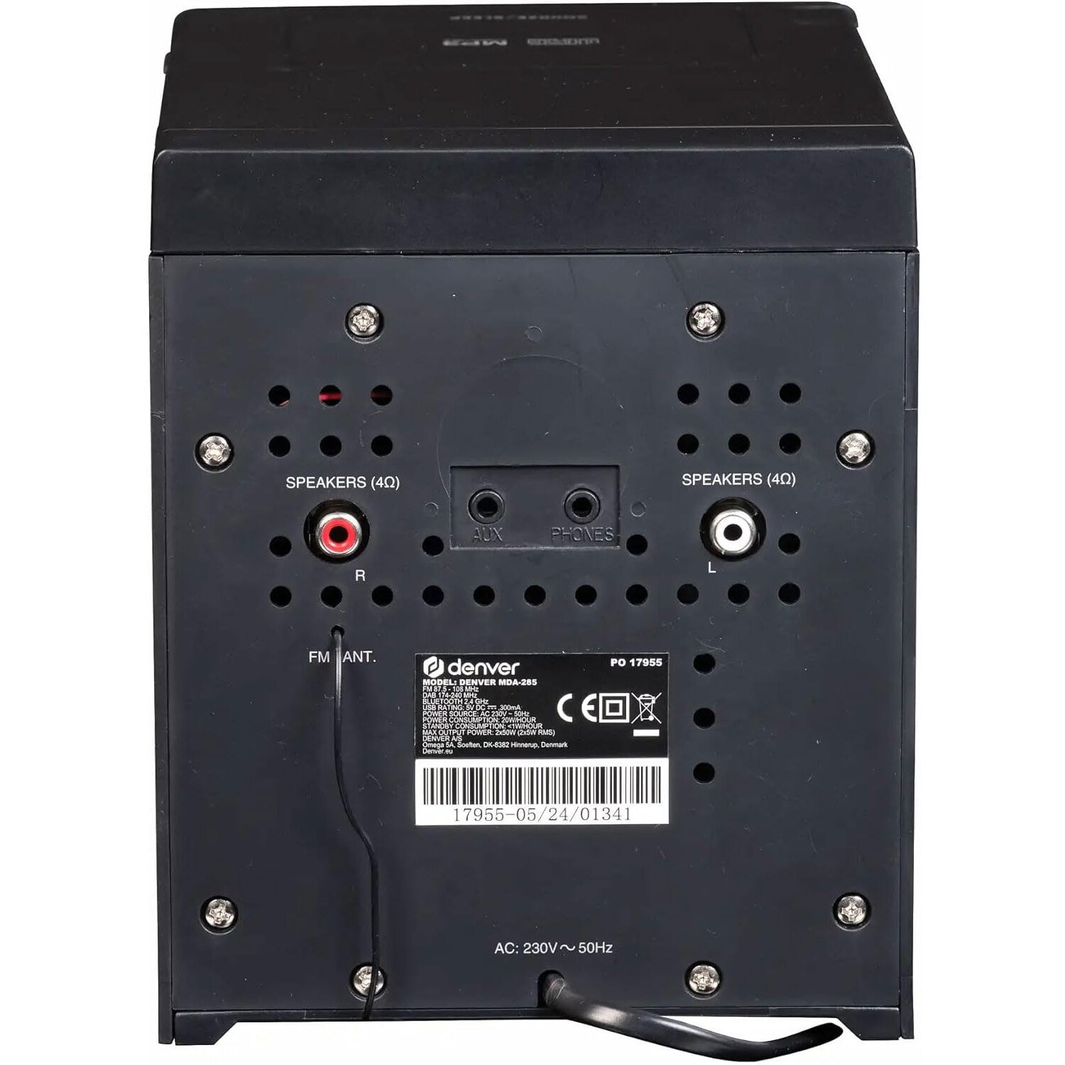 DAB and FM CD Micro System with Bluetooth, USB, Alarm Clock