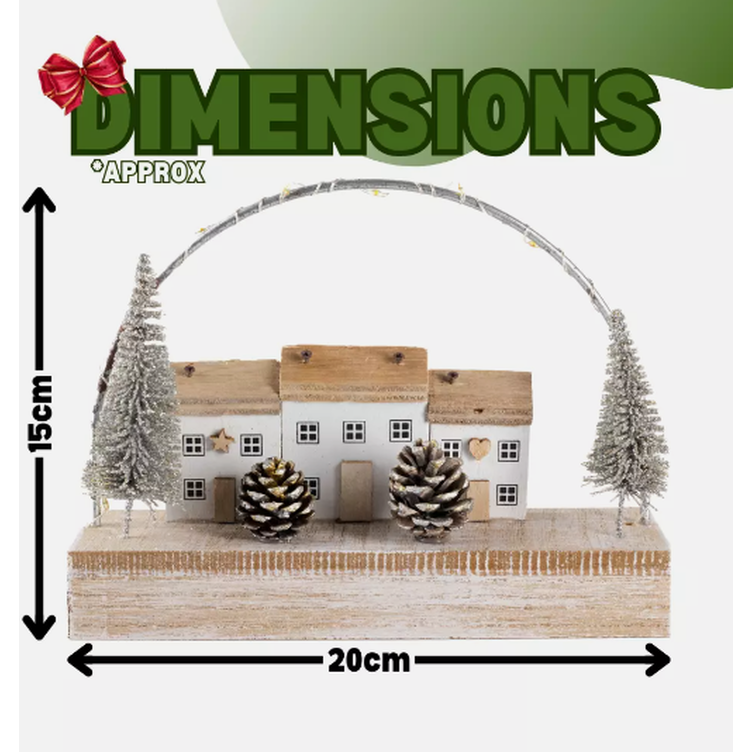 Christmas Silver House Led Decoration