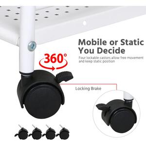 4 Shelf Portable Storage Trolley