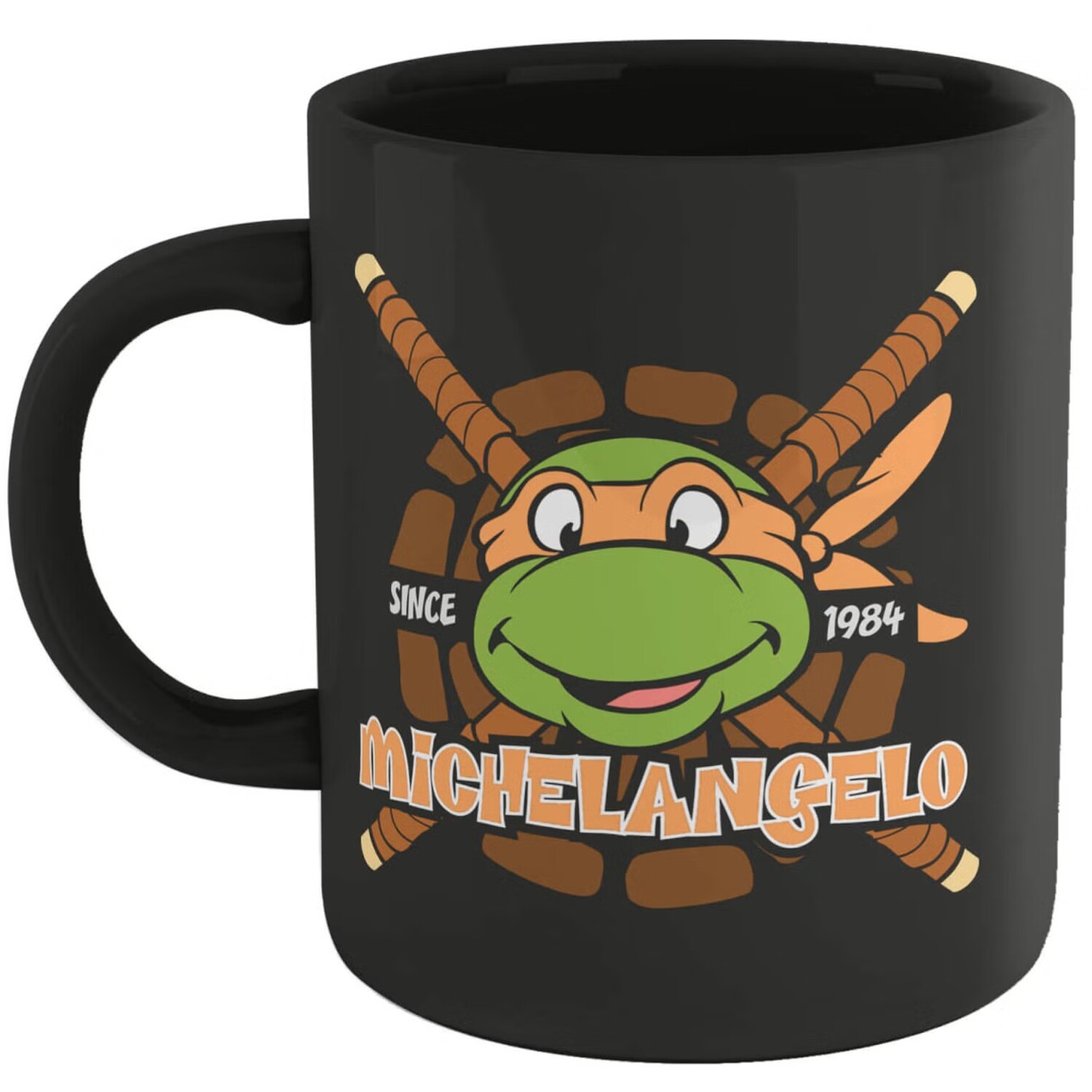 Official Teenage Mutant Ninja Turtles Michaelangelo Mug - Black
