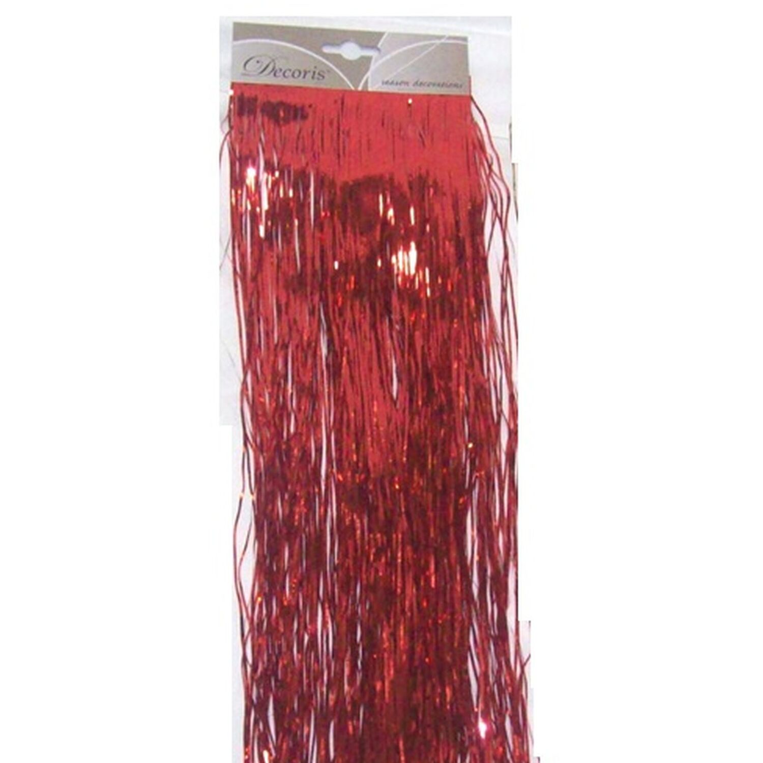 Red Lametta Foil Tinsel Garland Strands Christmas Tree 50cm x 40cm