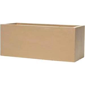 Beige Fibrecotta Rectangular Trough Outdoor Planter