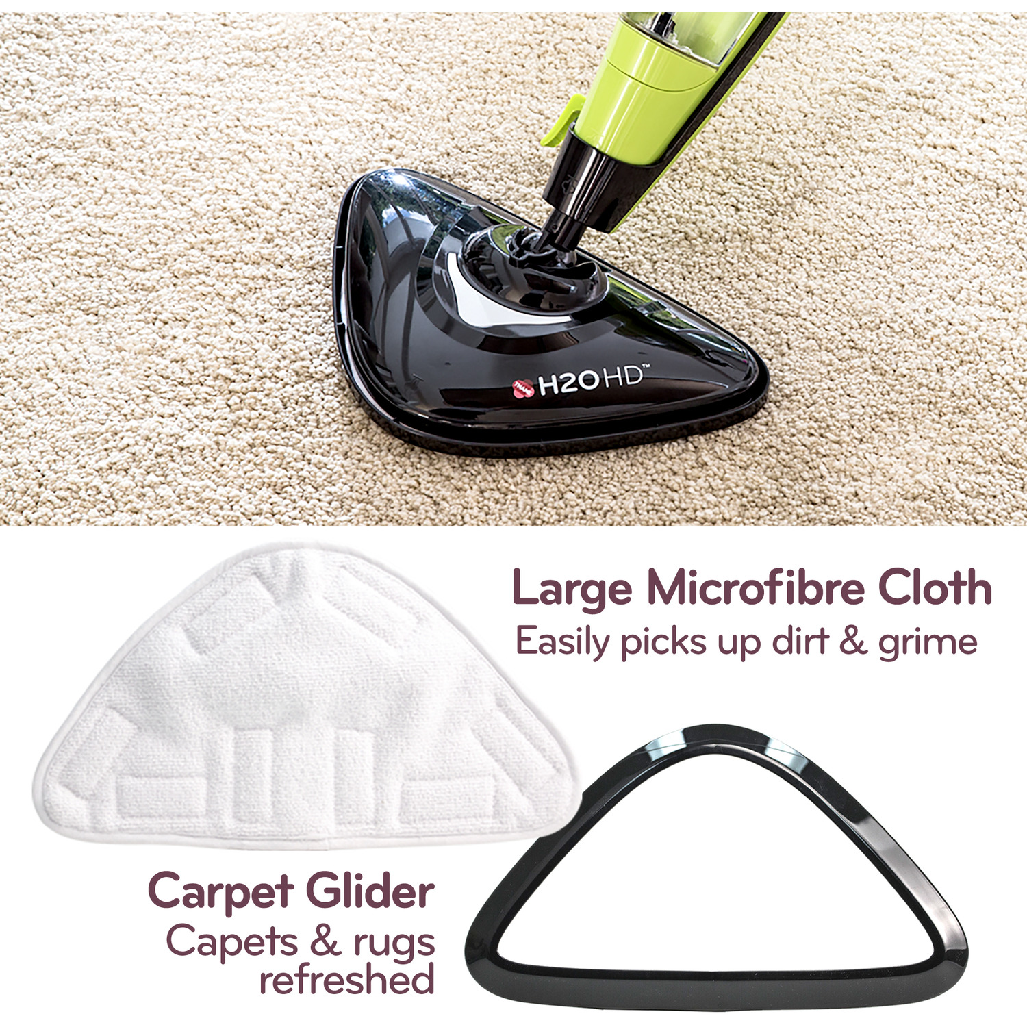 H2O HD Steam Mop and Handheld Steam Cleaner