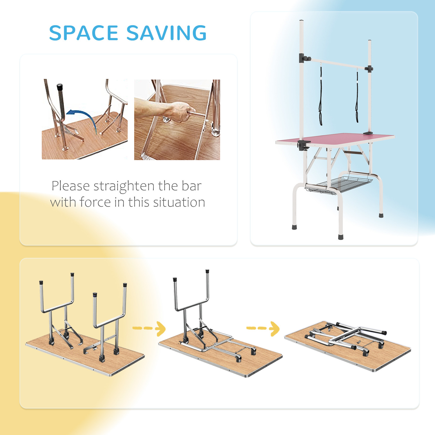 Metal Adjustable Dog Grooming Table