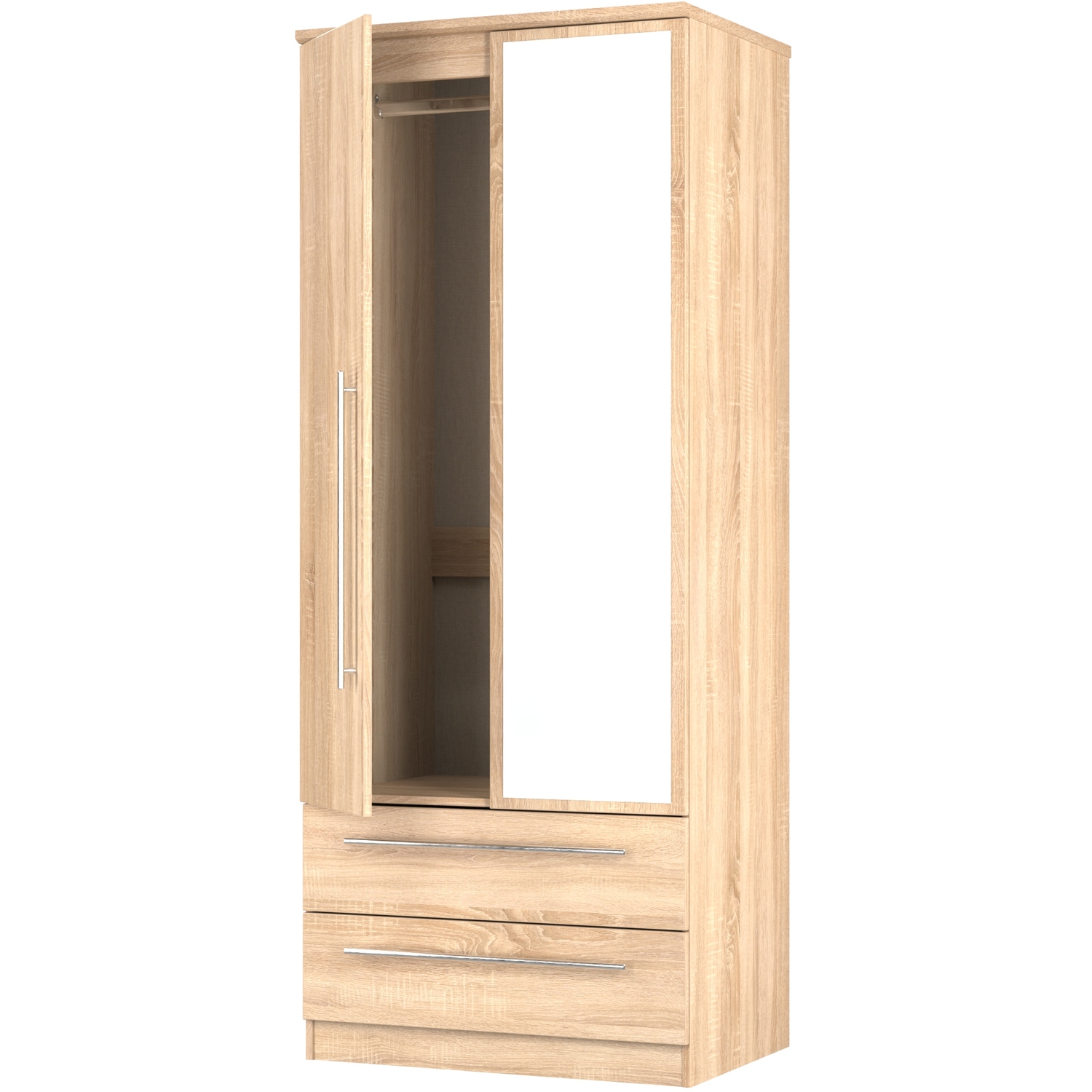 Sherwood Ready Assembled 2 Door 2 Drawer Mirrored Robe