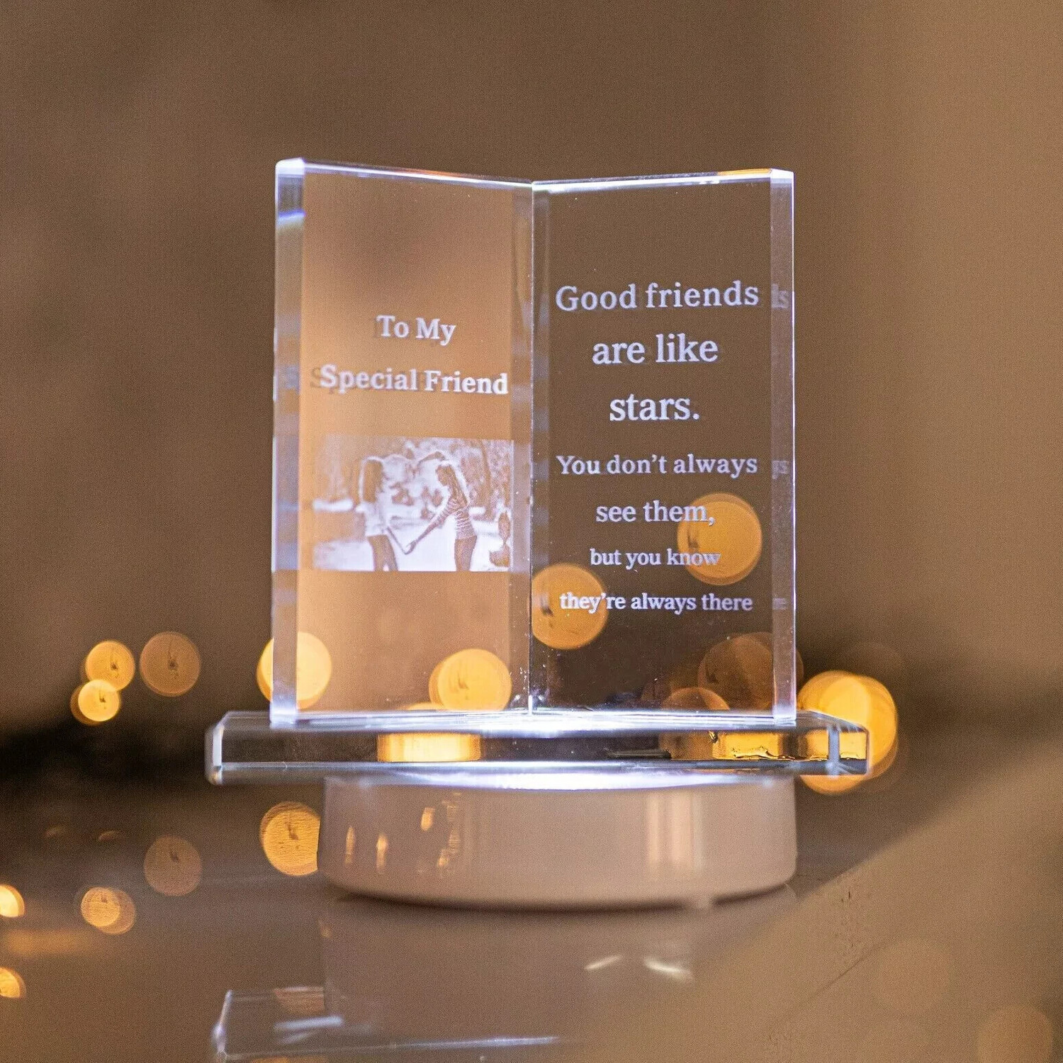 Special Friend Glass Plaque With Gift Box