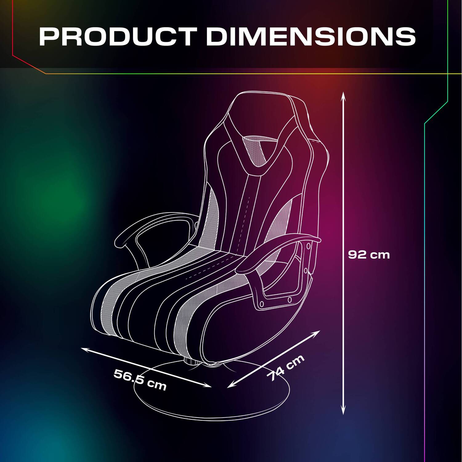 X Rocker Fury RGB 2.1 Neo Motion TM LED Audio Junior Gaming Chair