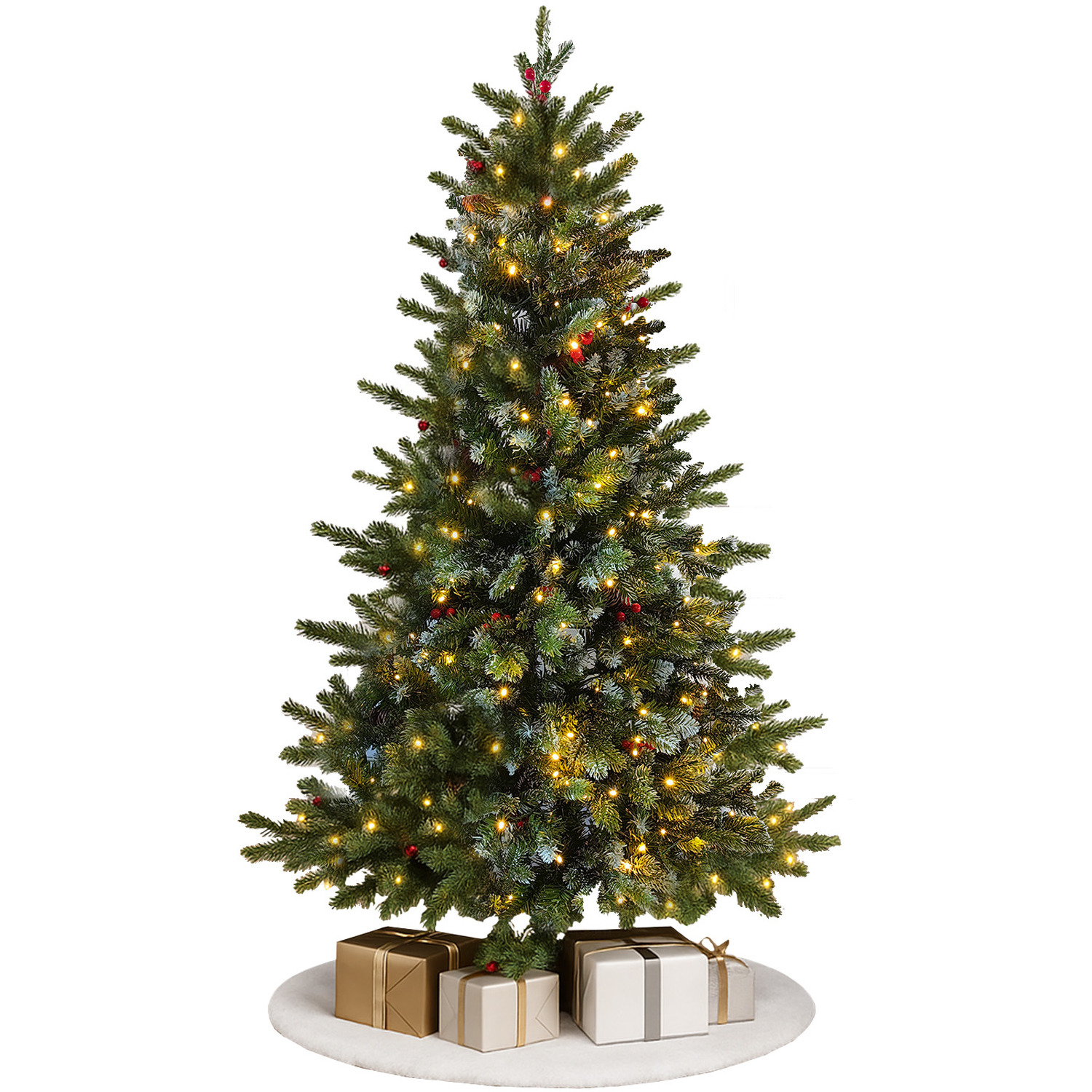 Pine Traditional LED Lightup Half Tree