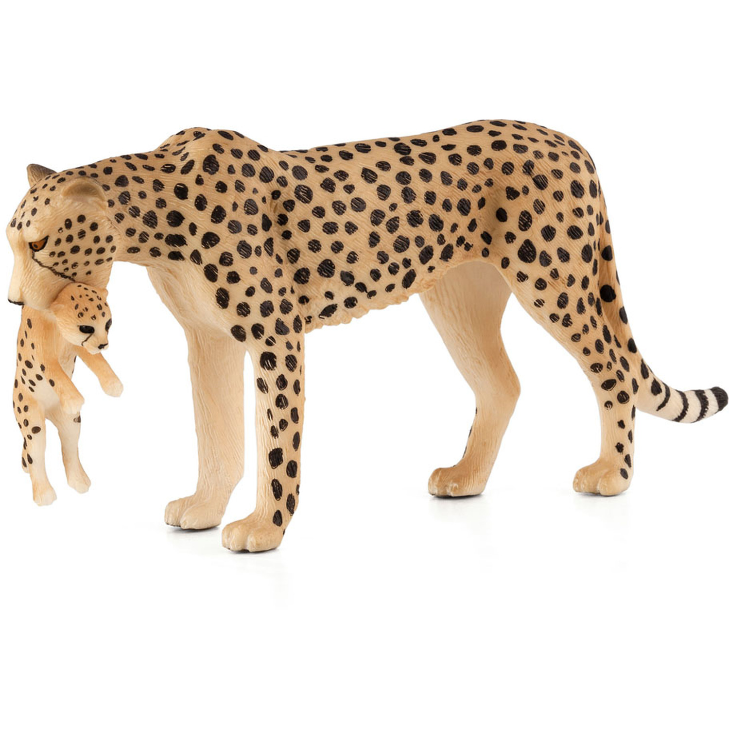 ANIMAL PLANET Wildlife Woodland Female Cheetah with Cub Toy Figure - 387167