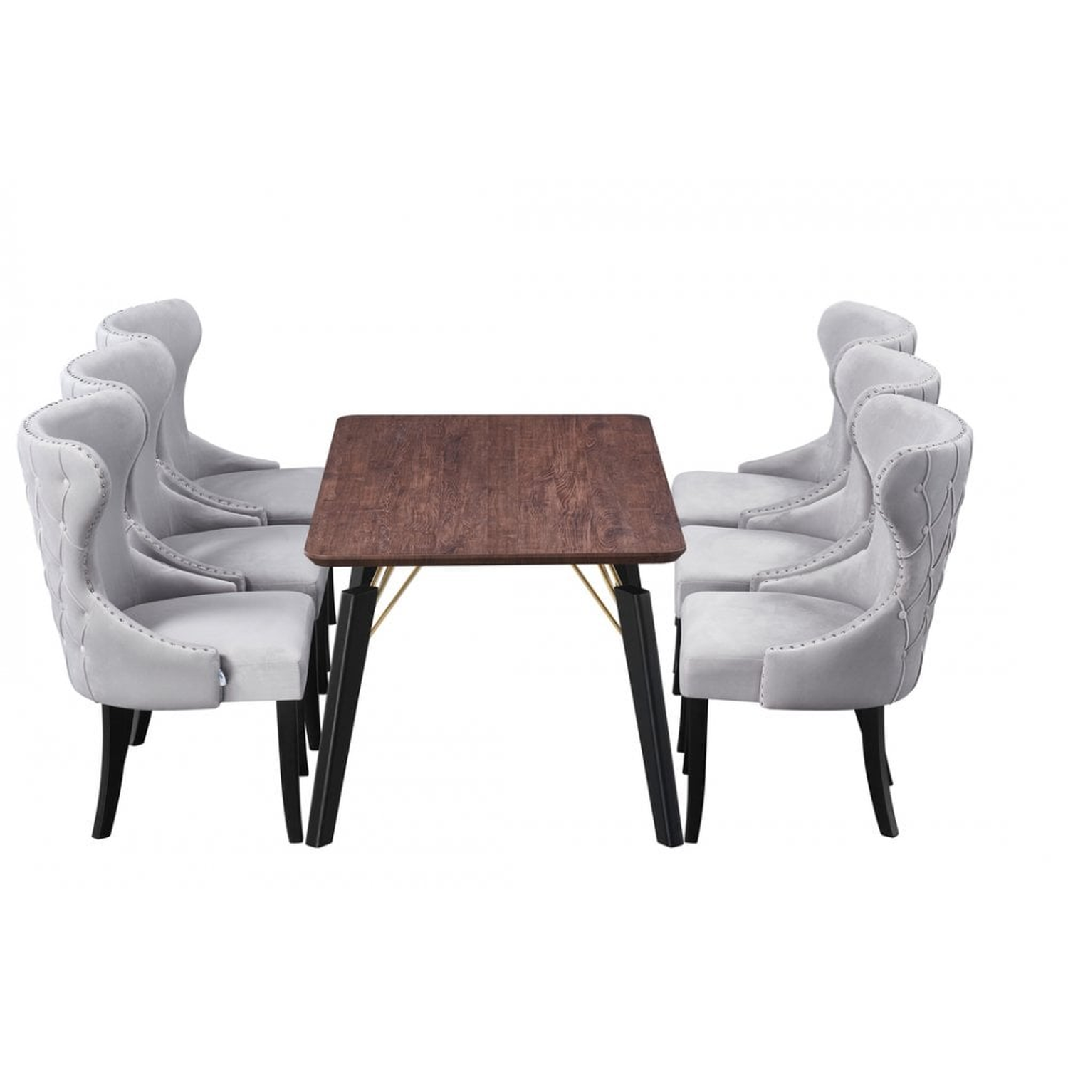 Mayfair Cosmo LUX Dining Set a Table and Chairs Set of 6