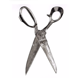 Oversized Aluminium Polished Wall Decor Large Scissors