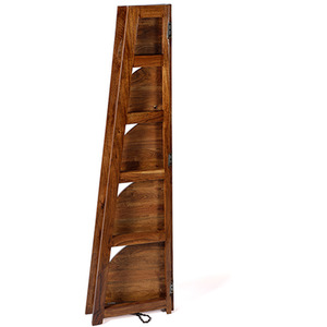 Solid Mango Wood Folding Corner Shelfing Display Unit