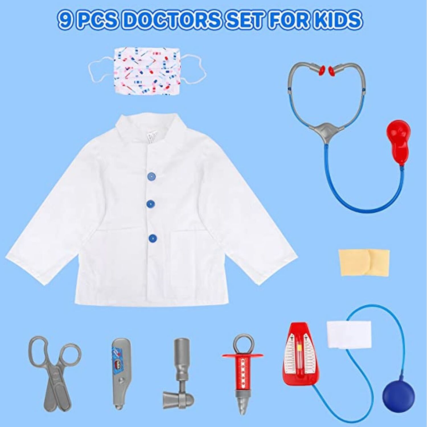 Pretend Doctor Role Play Fancy Dress Up Costume Set