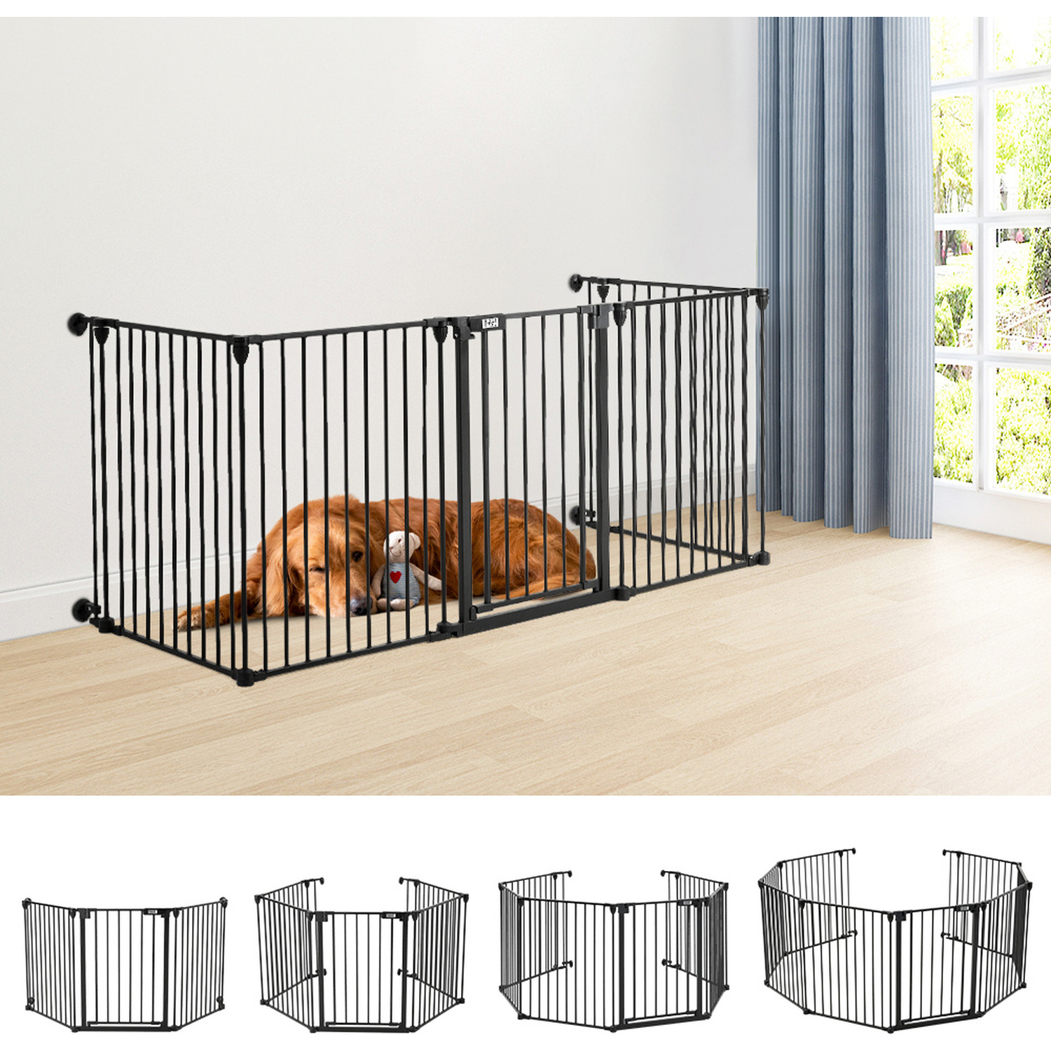 Foldable Panel Metal Pet Playpen