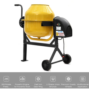 Electric Portable Cement Concrete Mixer with Wheels