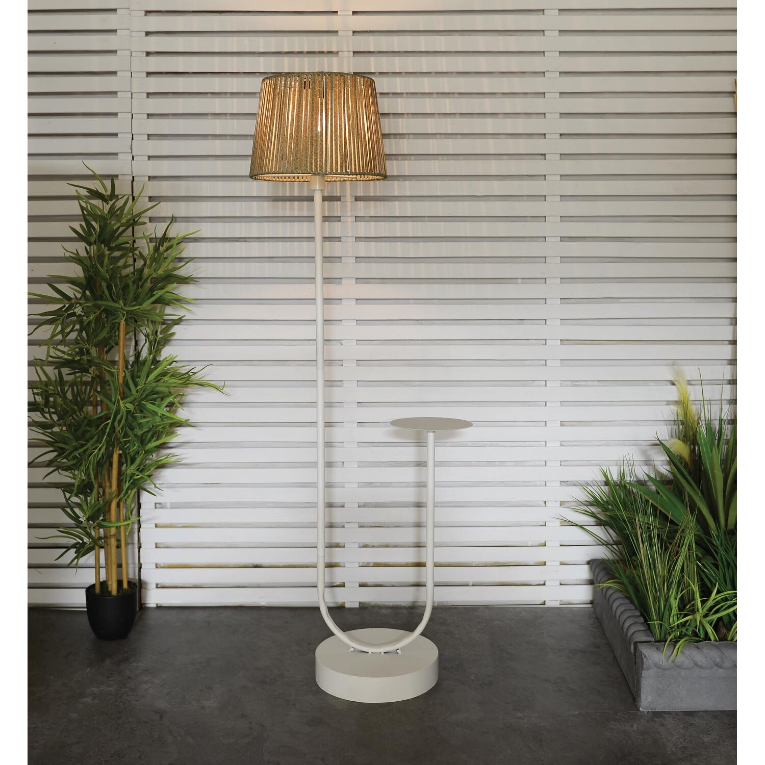 Ada Solar Floor Lamp with Table