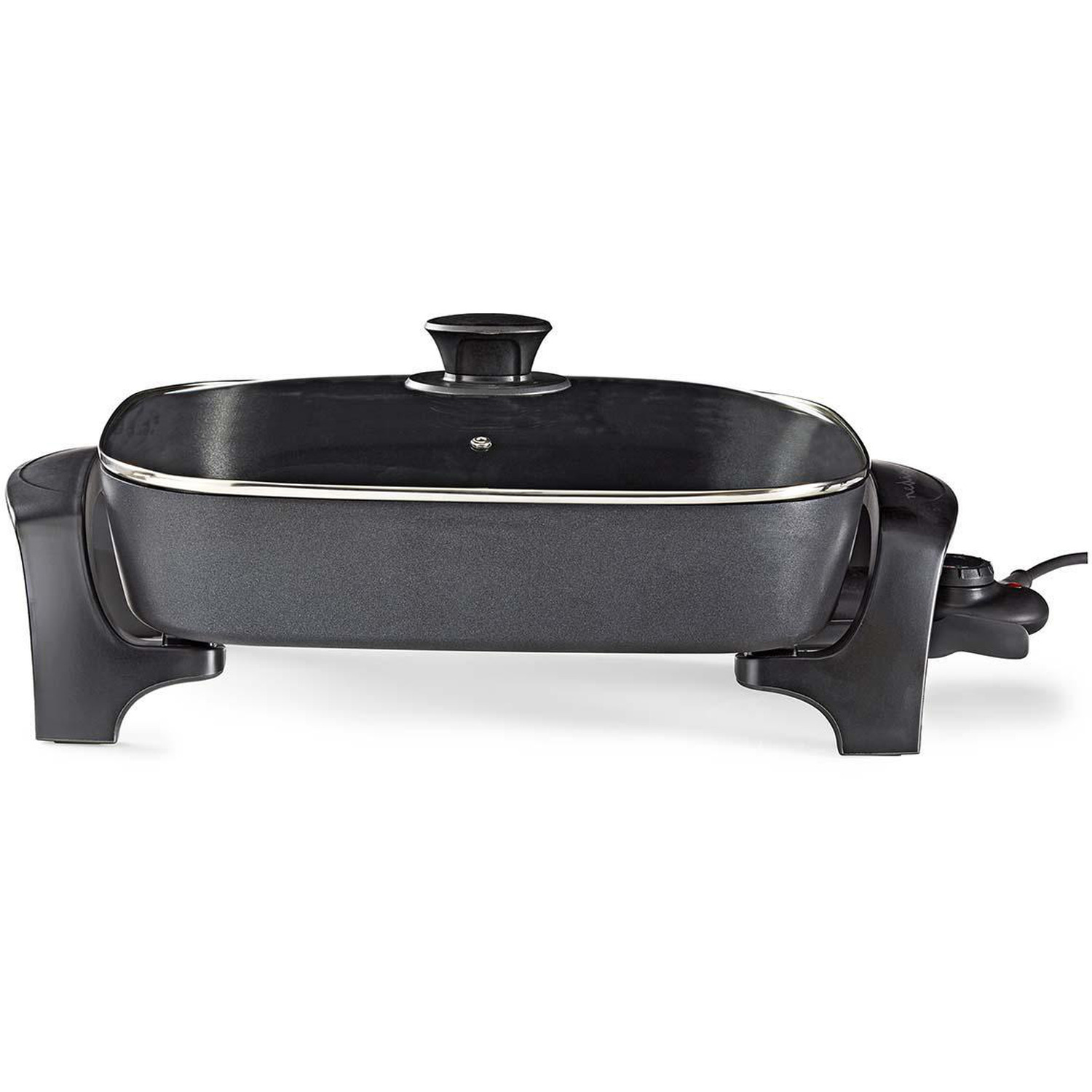 Electric Skillet Pan Cooker with Non-Stick Thick-Cast Aluminium Body