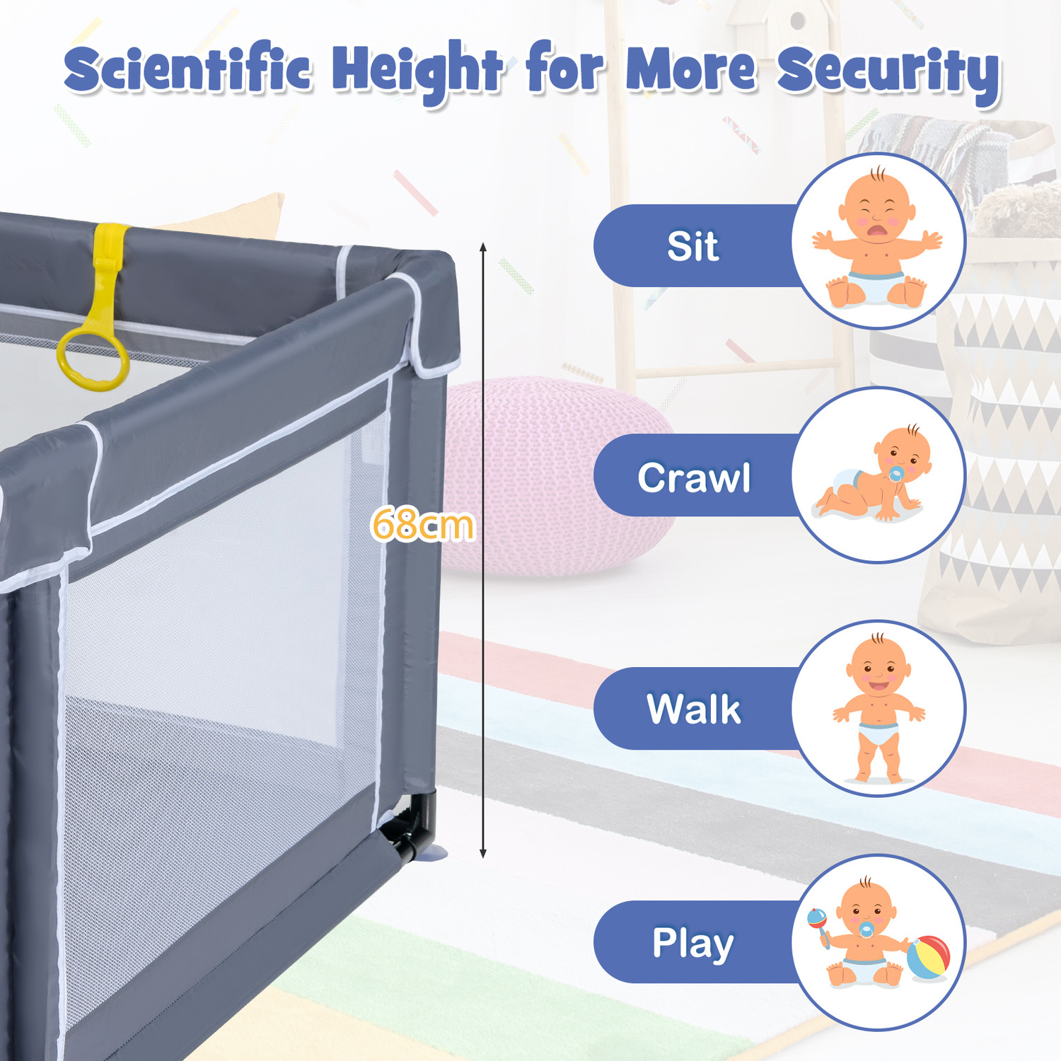 Baby Playpen Portable Large Safety Infant Activity Center