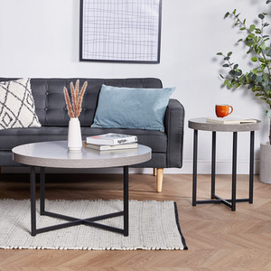 Circular Side Table for Living Room