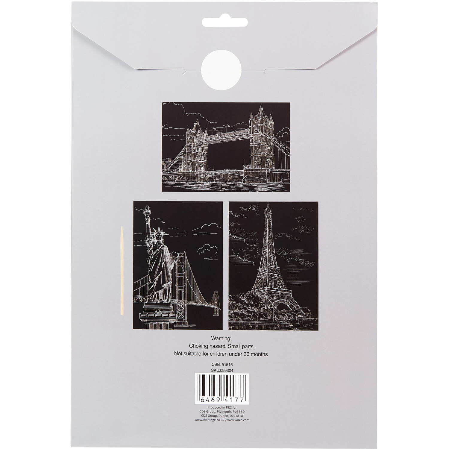 Art Studio World Landmark Scratch Art Set